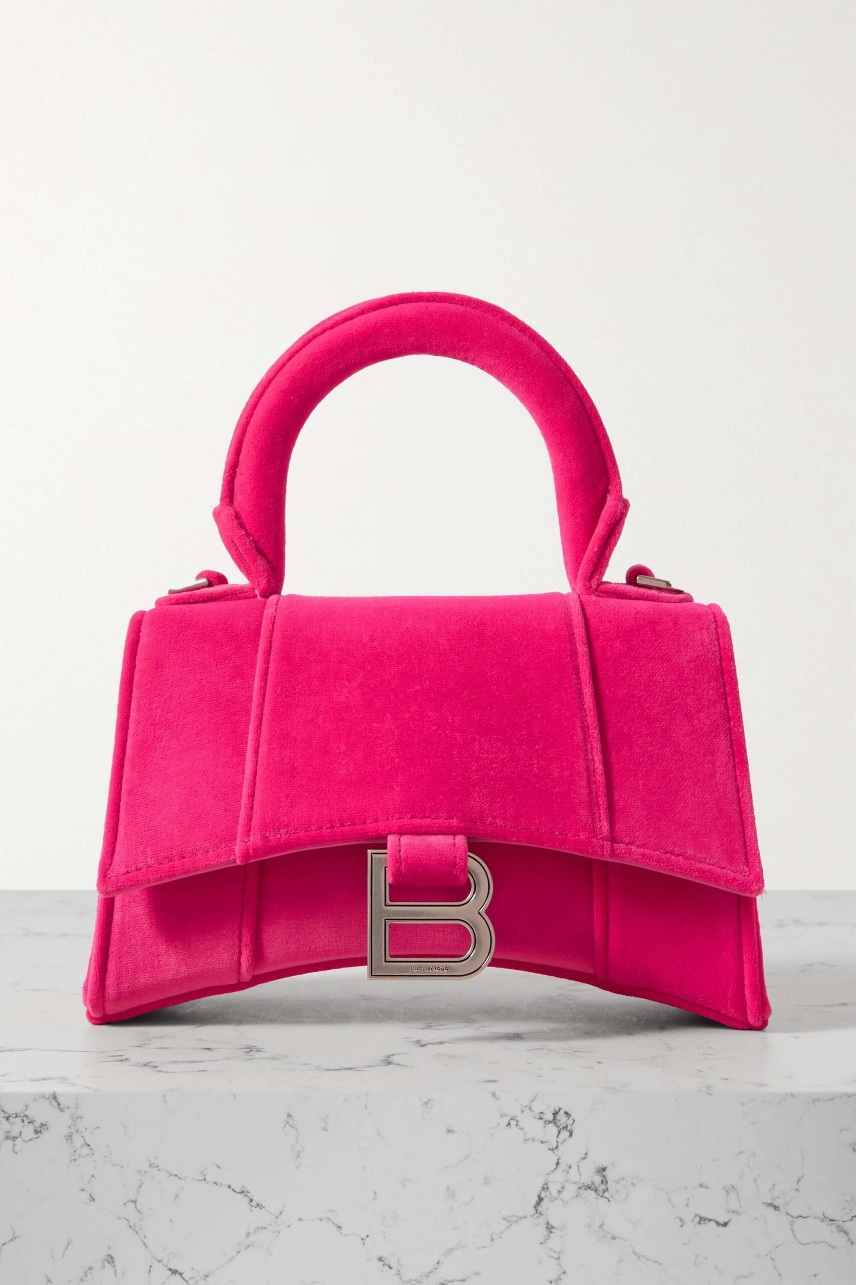 BALENCIAGA Hourglass Xs Velvet Tote - We Select Dresses