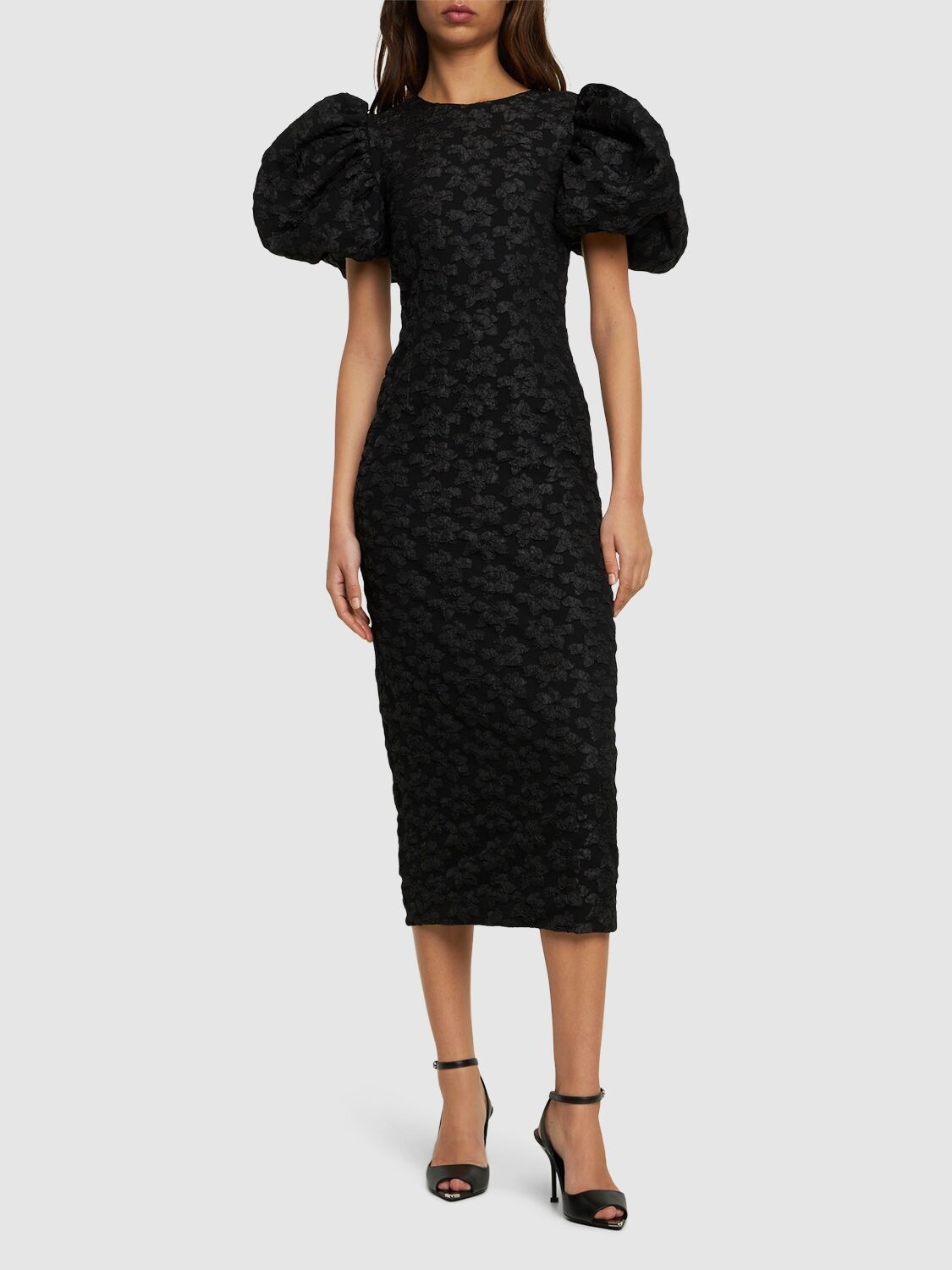 ROTATE 3D Jacquard Midi Dress - We Select Dresses