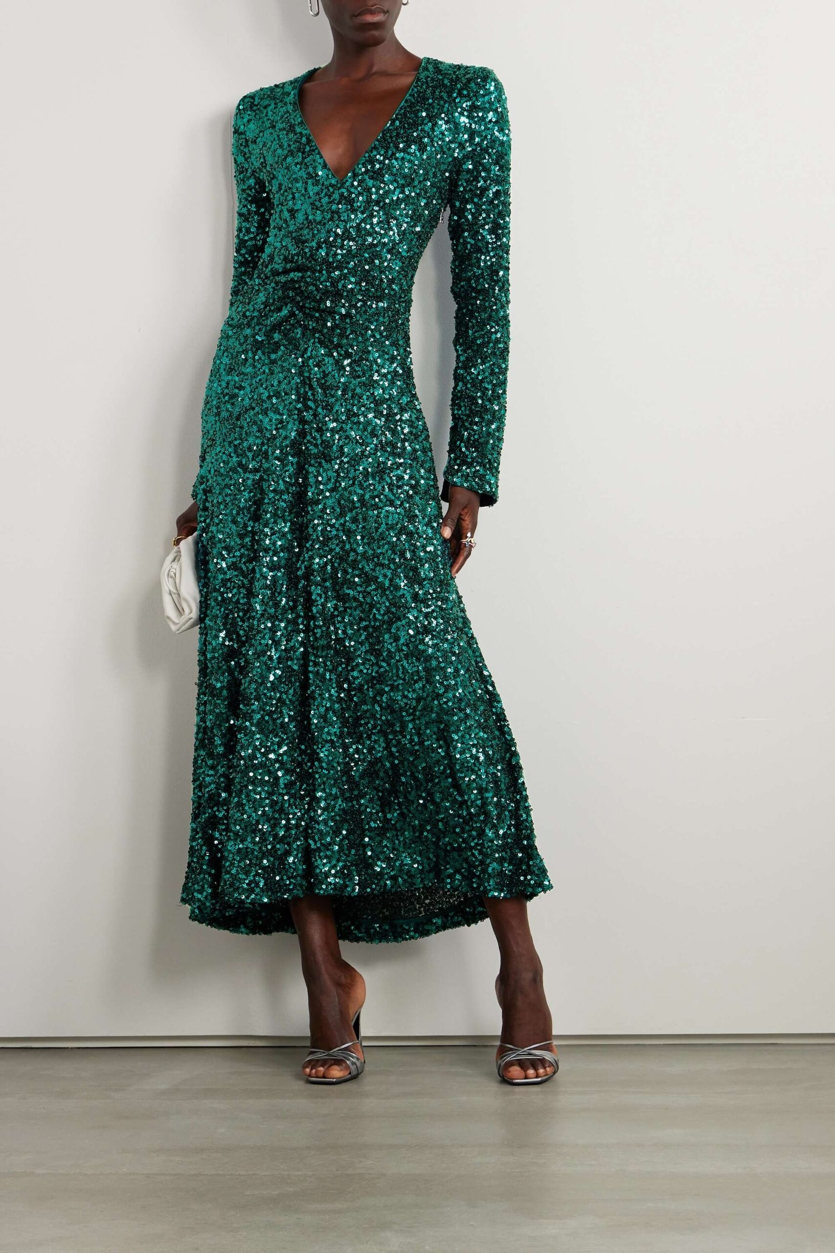 ROTATE BIRGER CHRISTENSEN Sierra Sequined Stretch Recycled-tulle Midi Dress - We Select Dresses