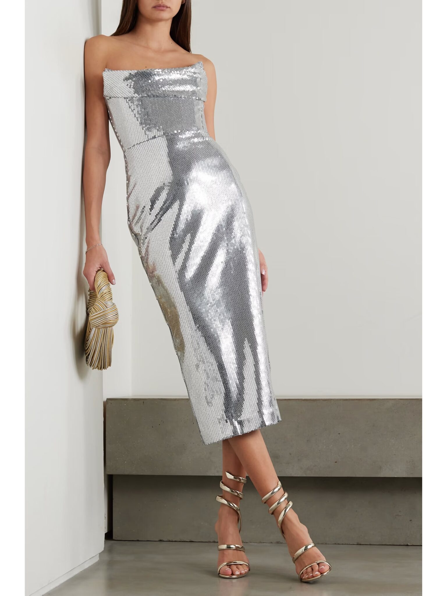 Get The Look: Annabelle Wallis Strapless Silver Gown - We Select Dresses
