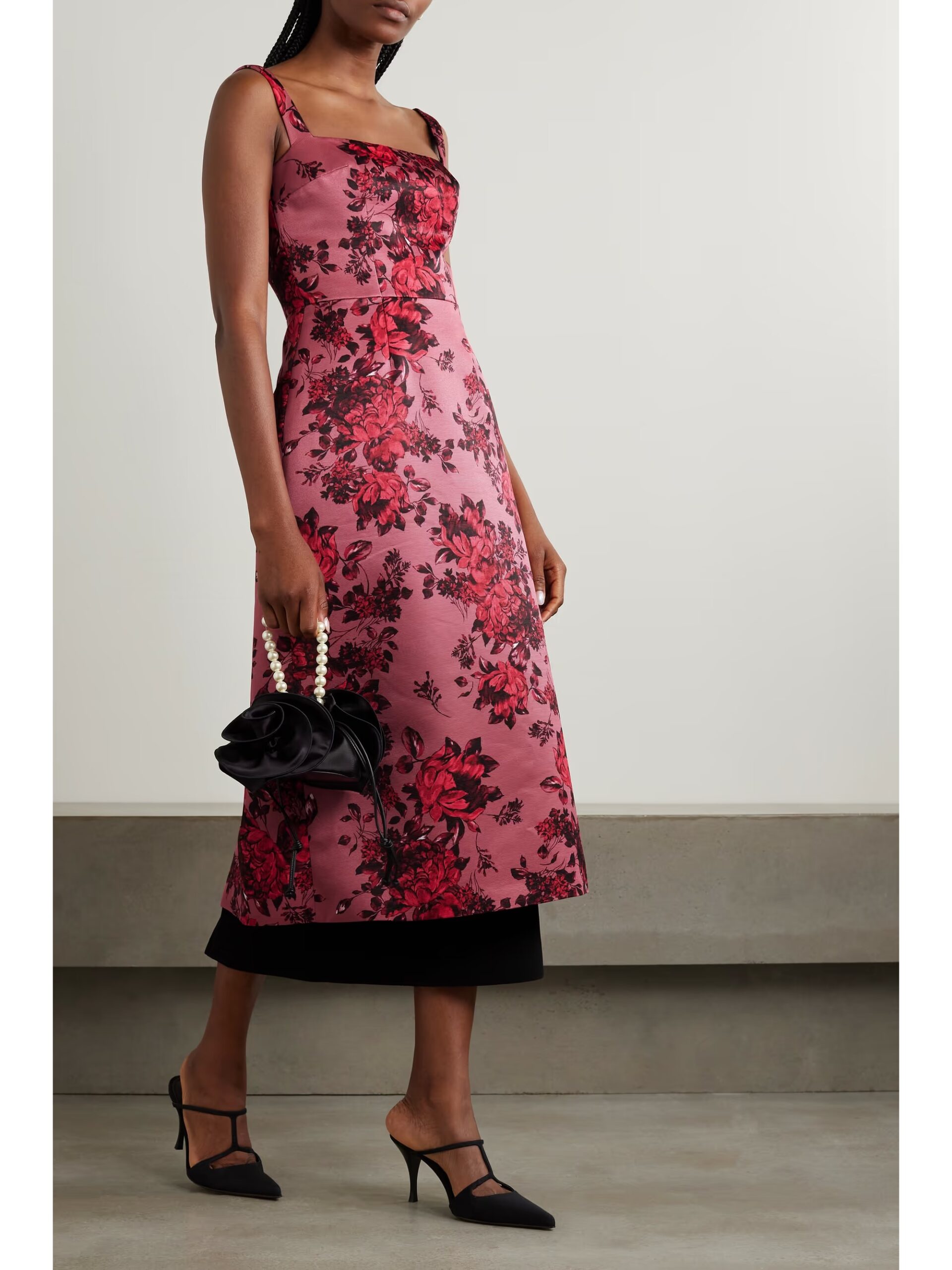 EMILIA WICKSTEAD Tiffany Layered Floral-print Faille Midi Dress - We Select Dresses