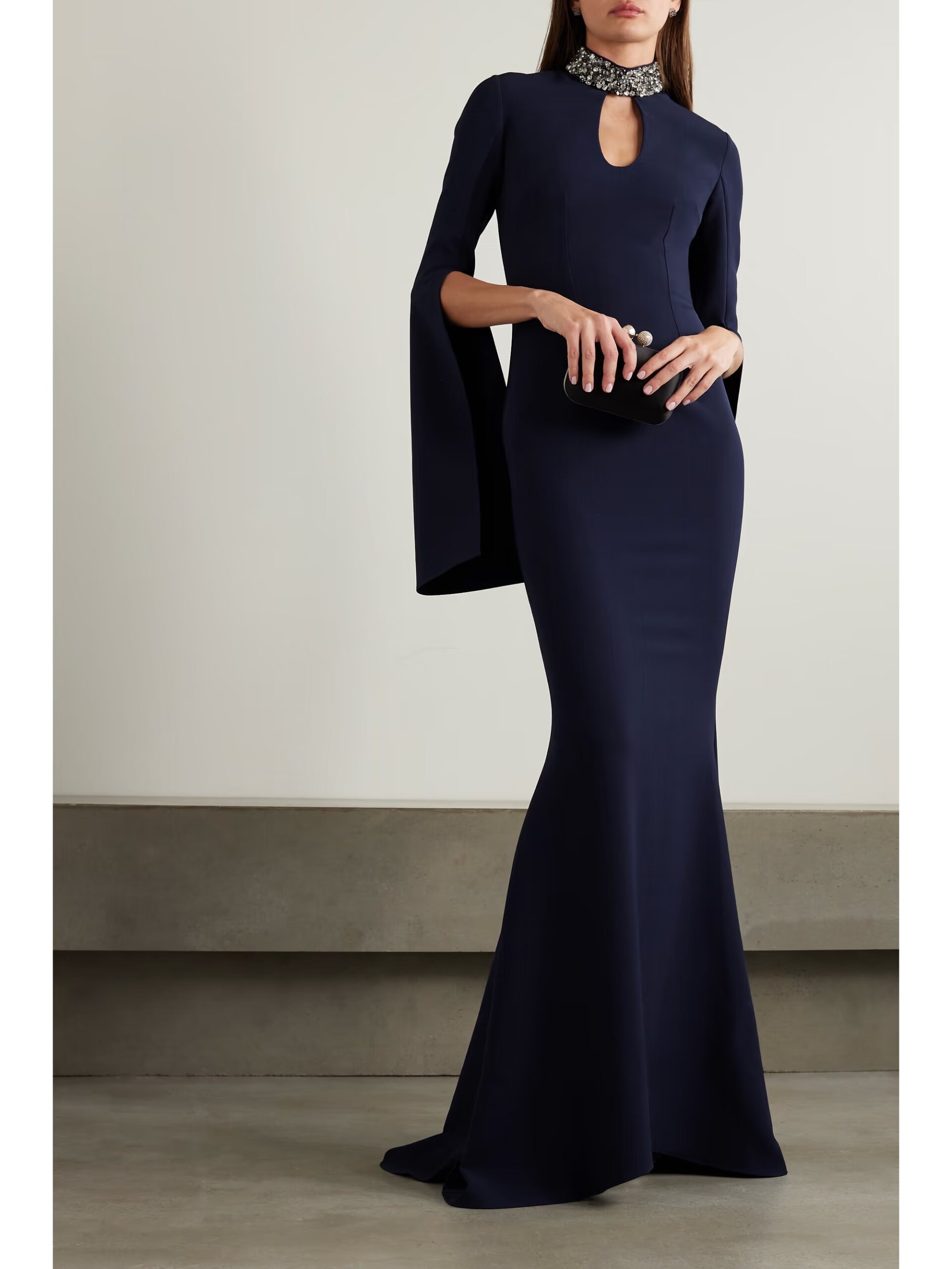 SAFIYAA Anouk Cutout Crystal-embellished Stretch-crepe Gown - We Select ...