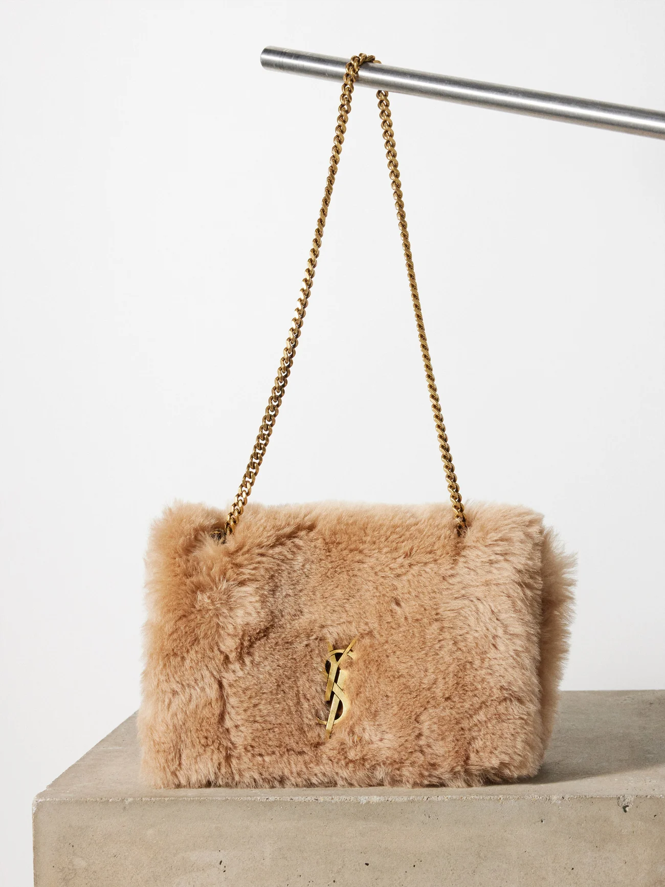 SAINT LAURENT Kate Small Reversible Shearling Shoulder Bag - We Select ...