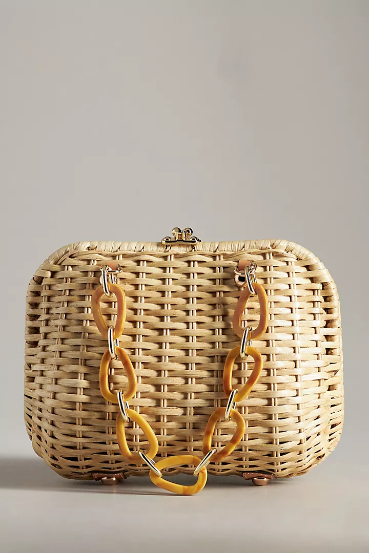 FRANCES VALENTINE Hen Wicker Basket Bag - We Select Dresses