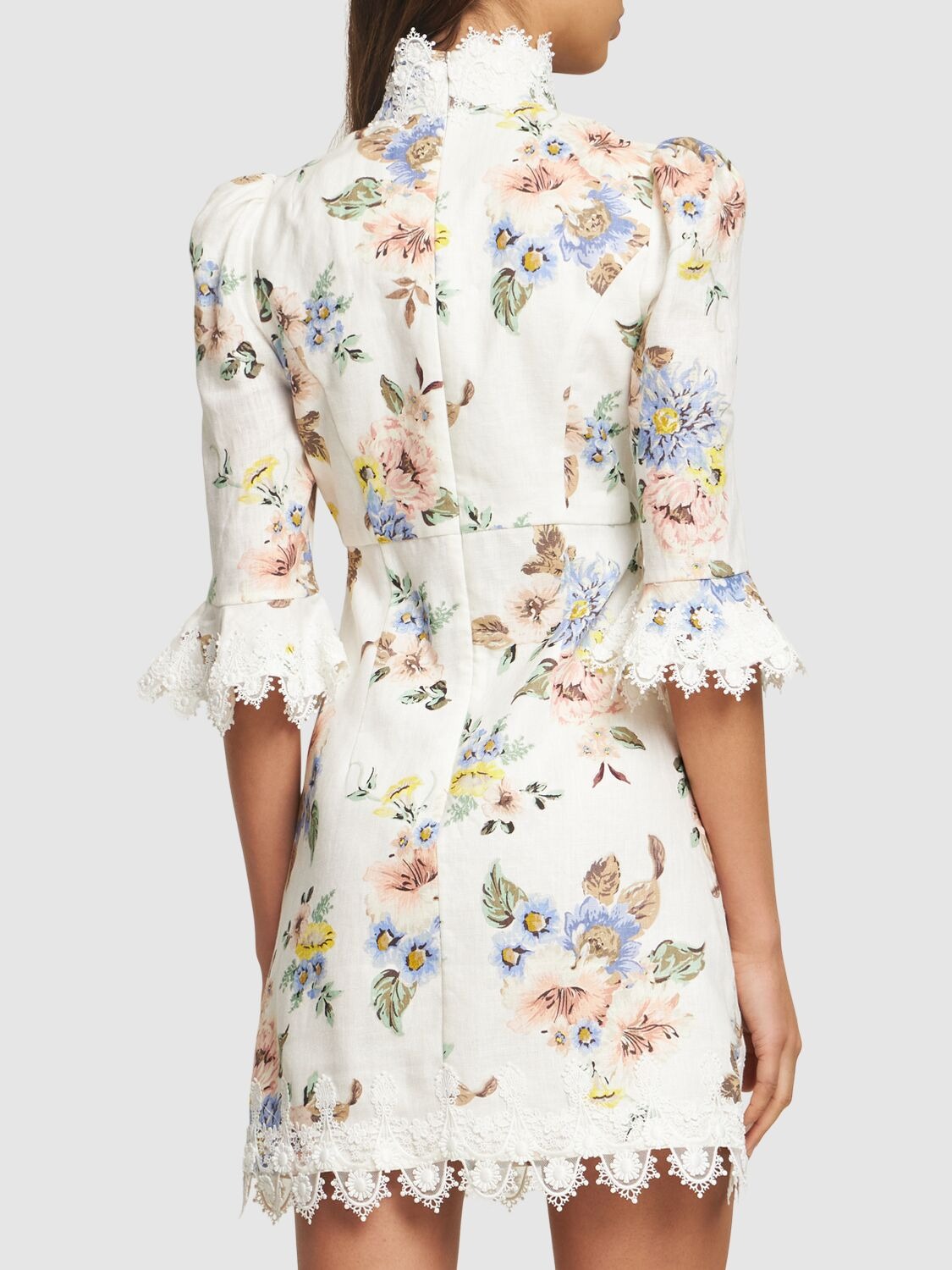 ZIMMERMANN Appliqué Linen Mini Dress - We Select Dresses