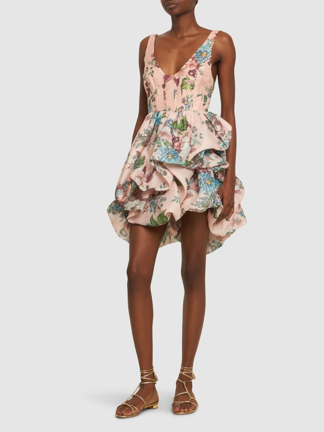 ZIMMERMANN Matchmaker Draped Linen Mini Dress - We Select Dresses