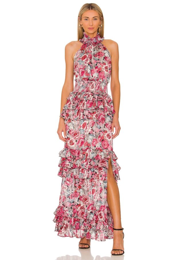 Celebrity Dress Of The Week: Lily Aldridge’s Floral Embroidered Gown ...