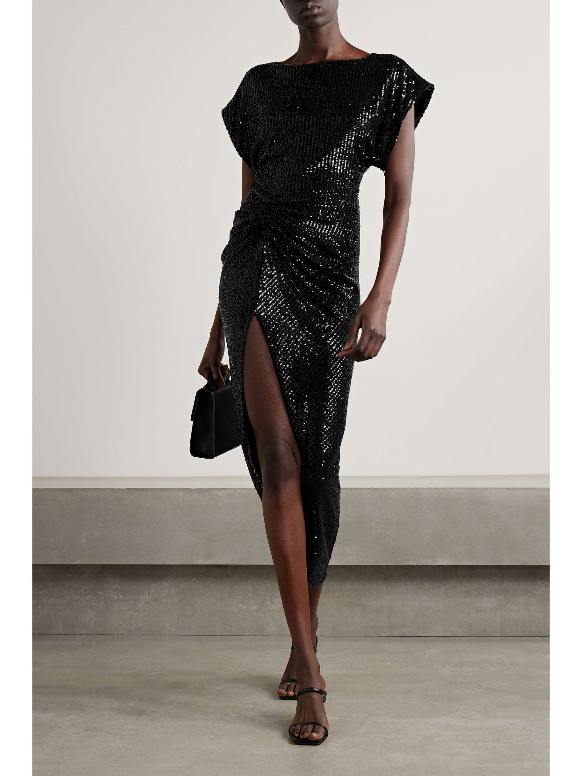 IN THE MOOD FOR LOVE Bercot Asymmetric Sequined Tulle Midi Dress - We Select Dresses