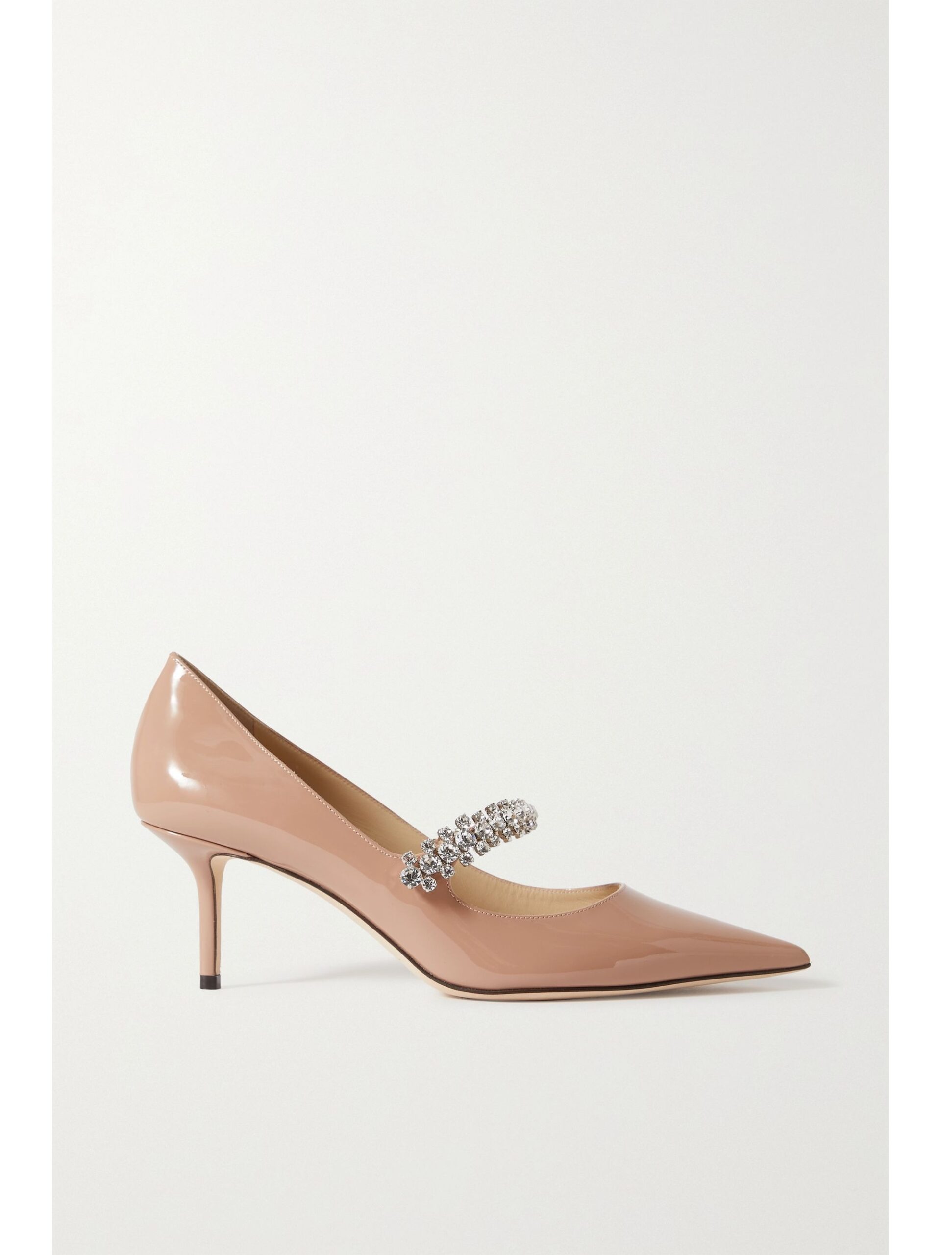 JIMMY CHOO Bing 65 Crystal-embellished Patent-leather Pumps - We Select ...