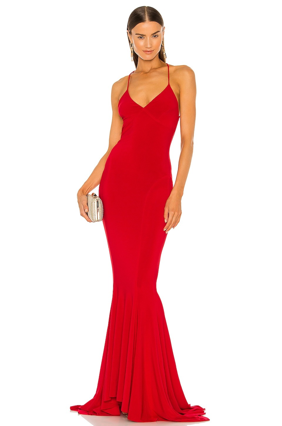NORMA KAMALI X Revolve Low Back Slip Mermaid Fishtail Gown - We Select Dresses