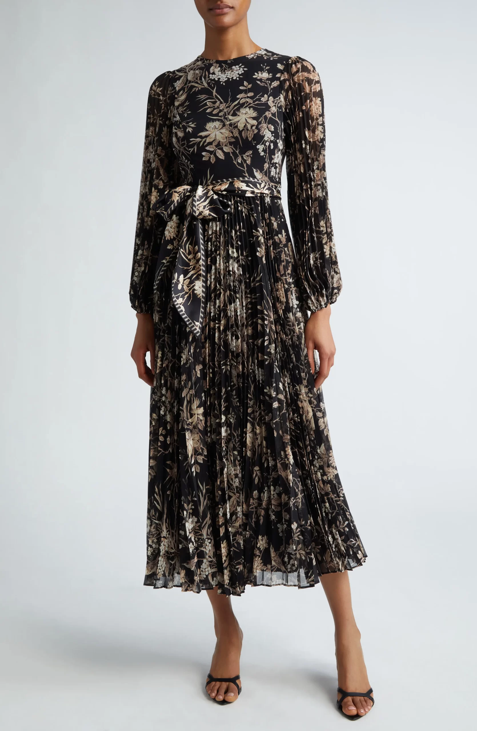 ZIMMERMANN Sunray Long Sleeve Pleated Midi Dress - We Select Dresses