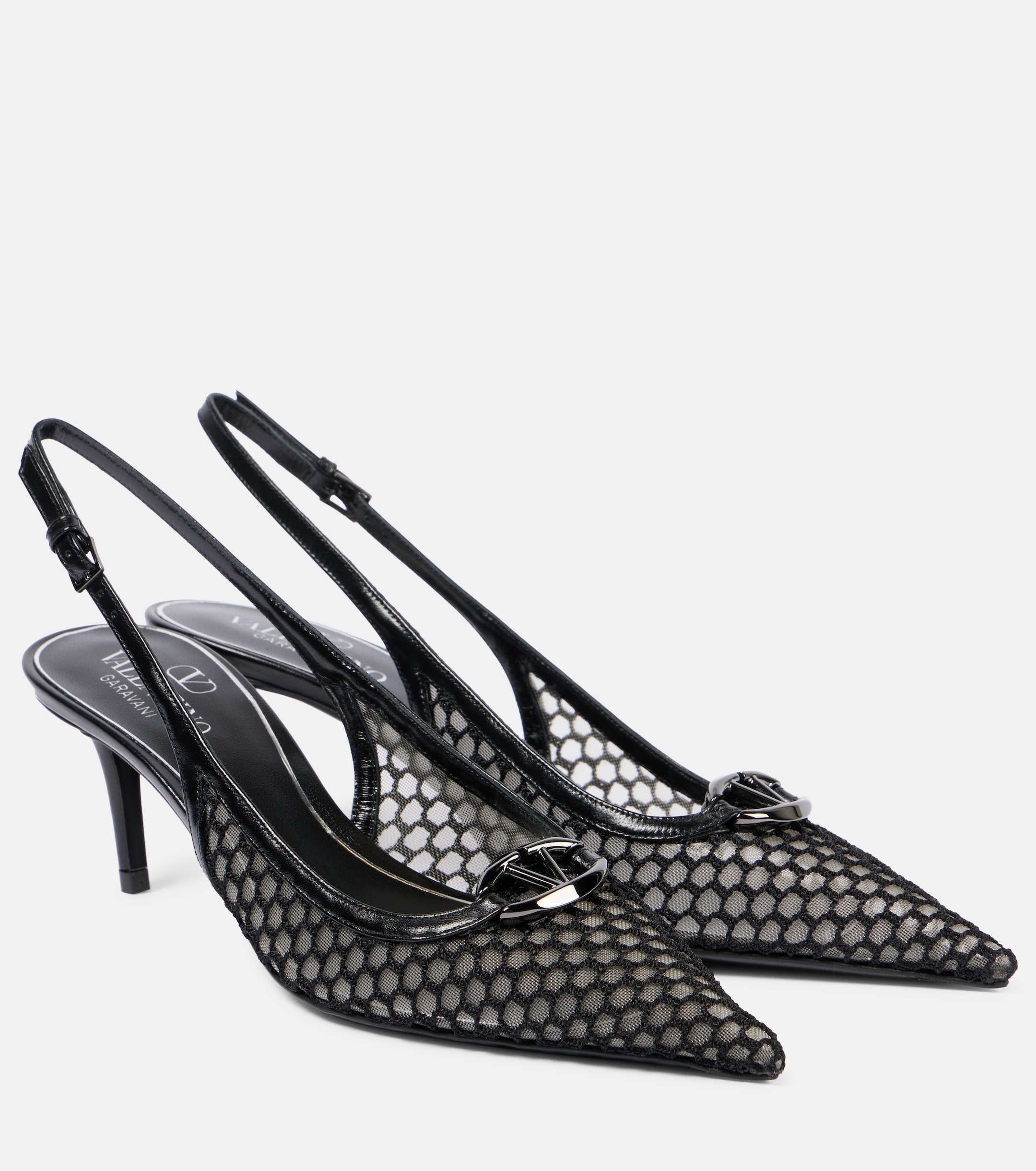 VALENTINO GARAVANI Vlogo Mesh Slingback Pumps - We Select Dresses