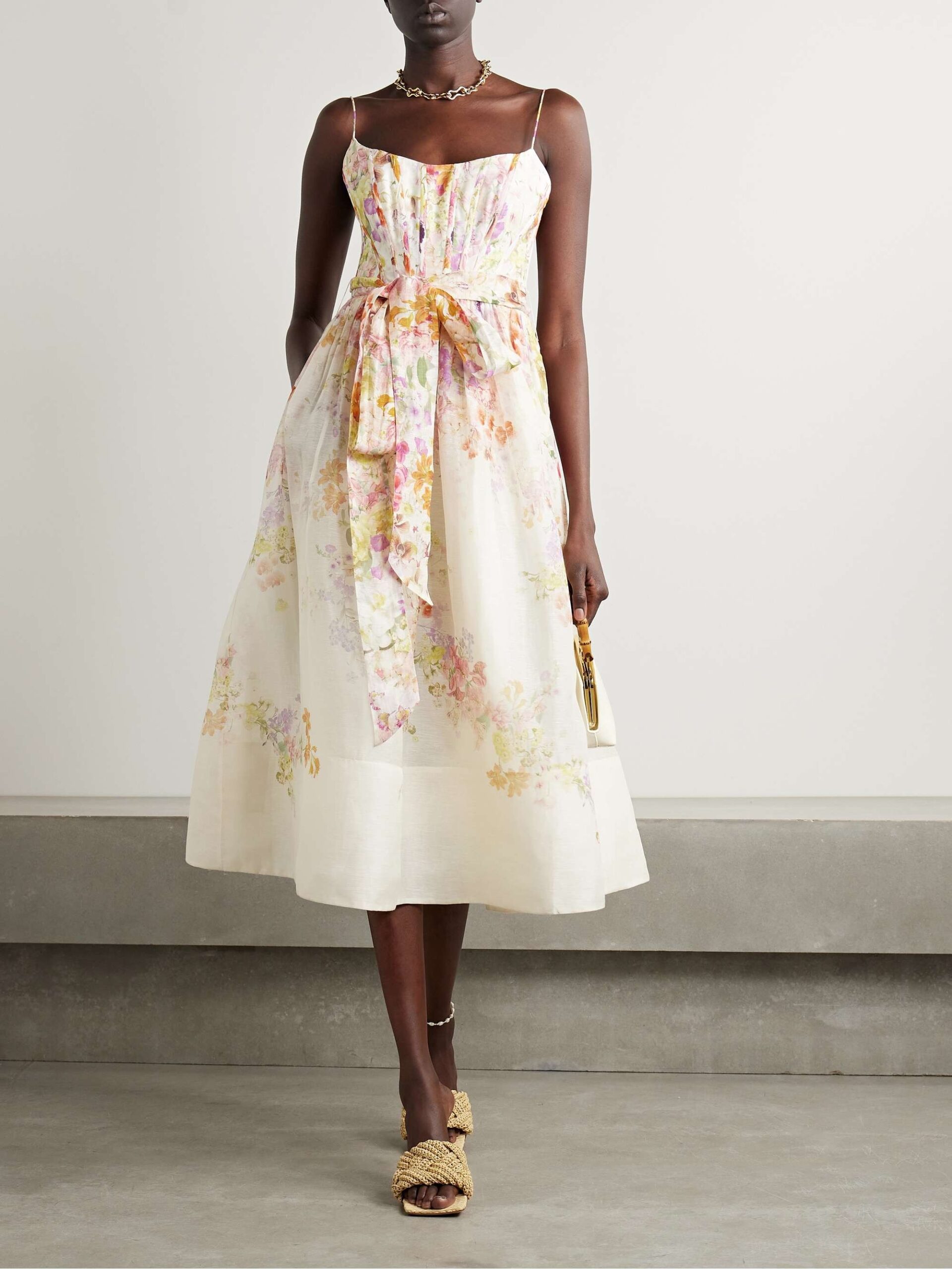 ZIMMERMANN Natura Midi Corset Dress - We Select Dresses