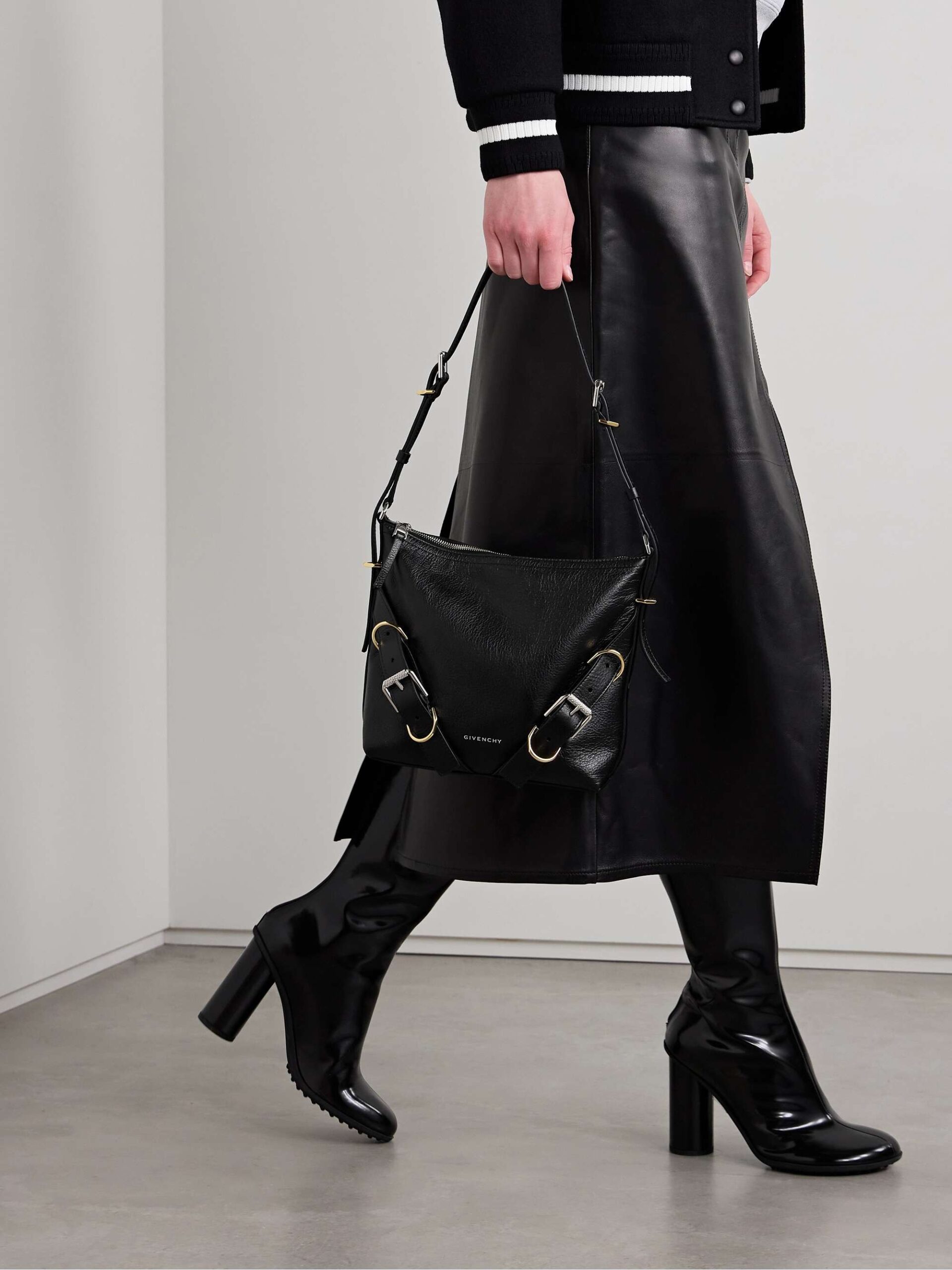 GIVENCHY Voyou Small Textured-leather Shoulder Bag - We Select Dresses