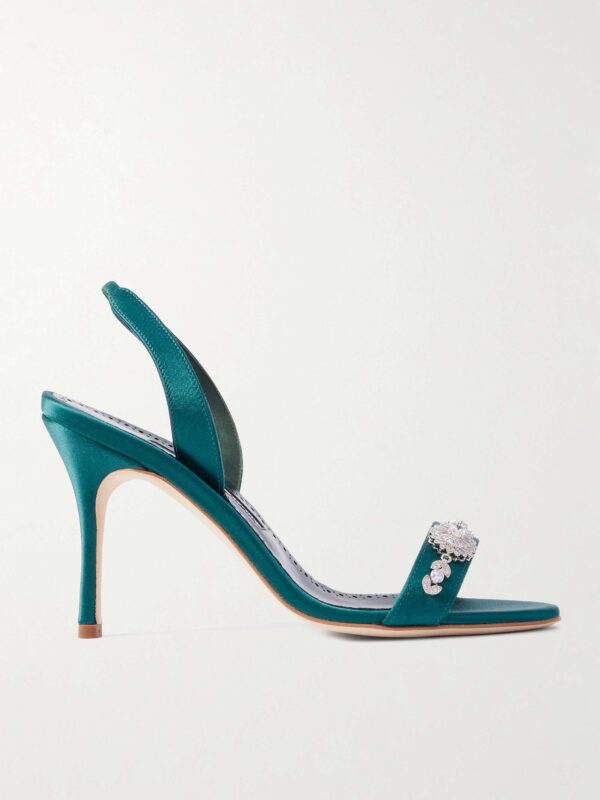 MANOLO BLAHNIK Lamisan Slingback Sandals - We Select Dresses