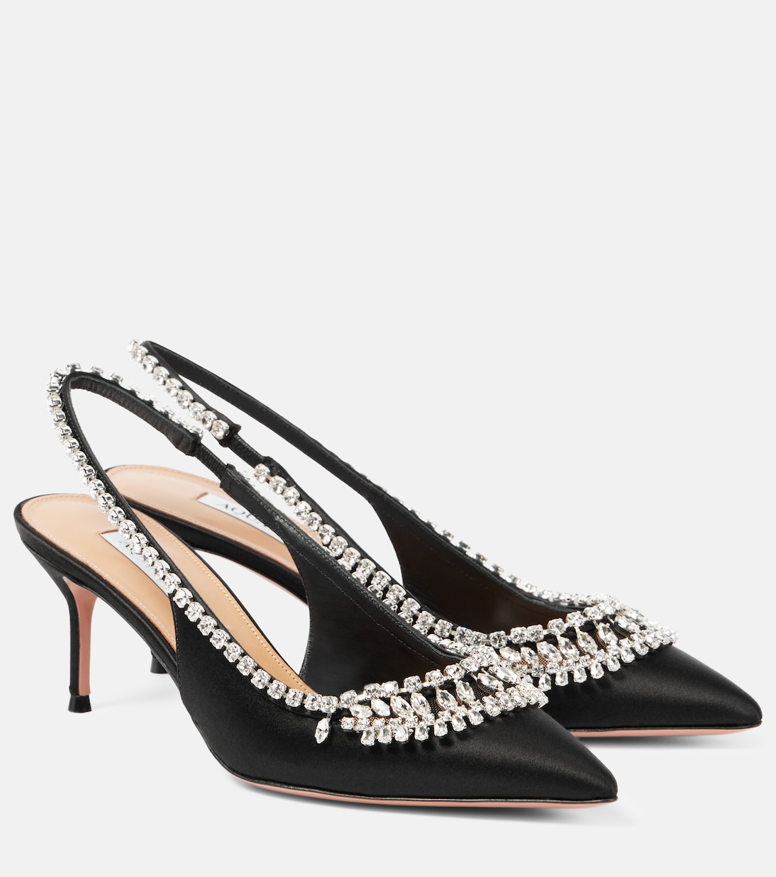 AQUAZZURA Crystal Crush Slingback Pumps - We Select Dresses