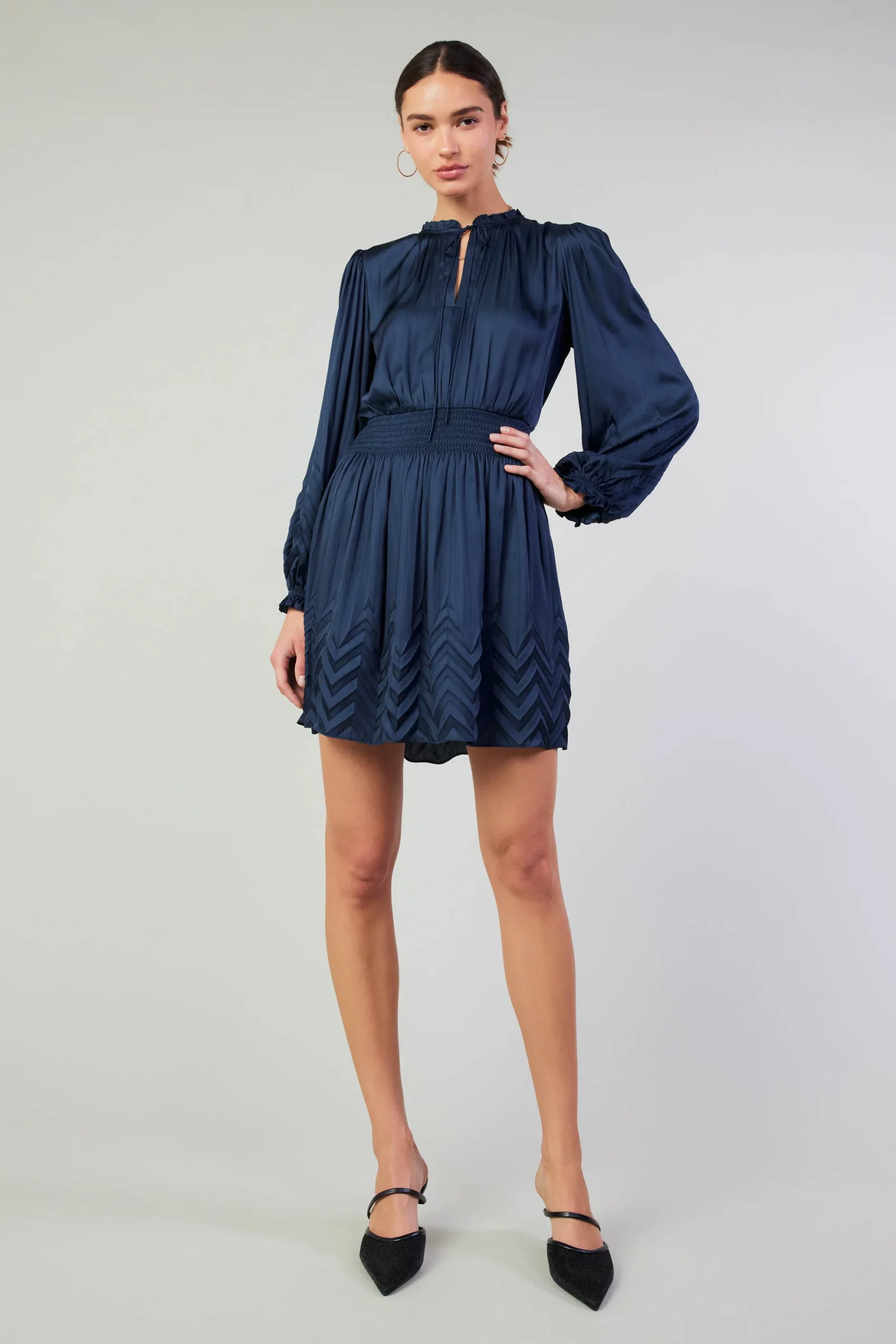 CURRENT AIR Chevron Pleat Mini Dress - We Select Dresses