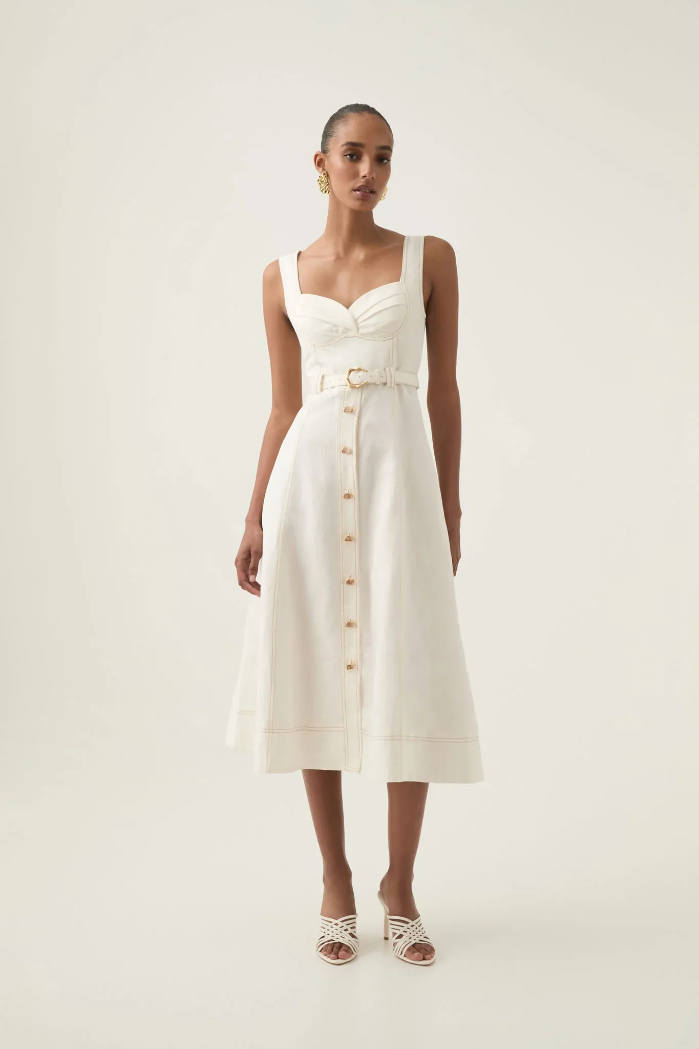 AJE Primary Belted Midi Dress - We Select Dresses